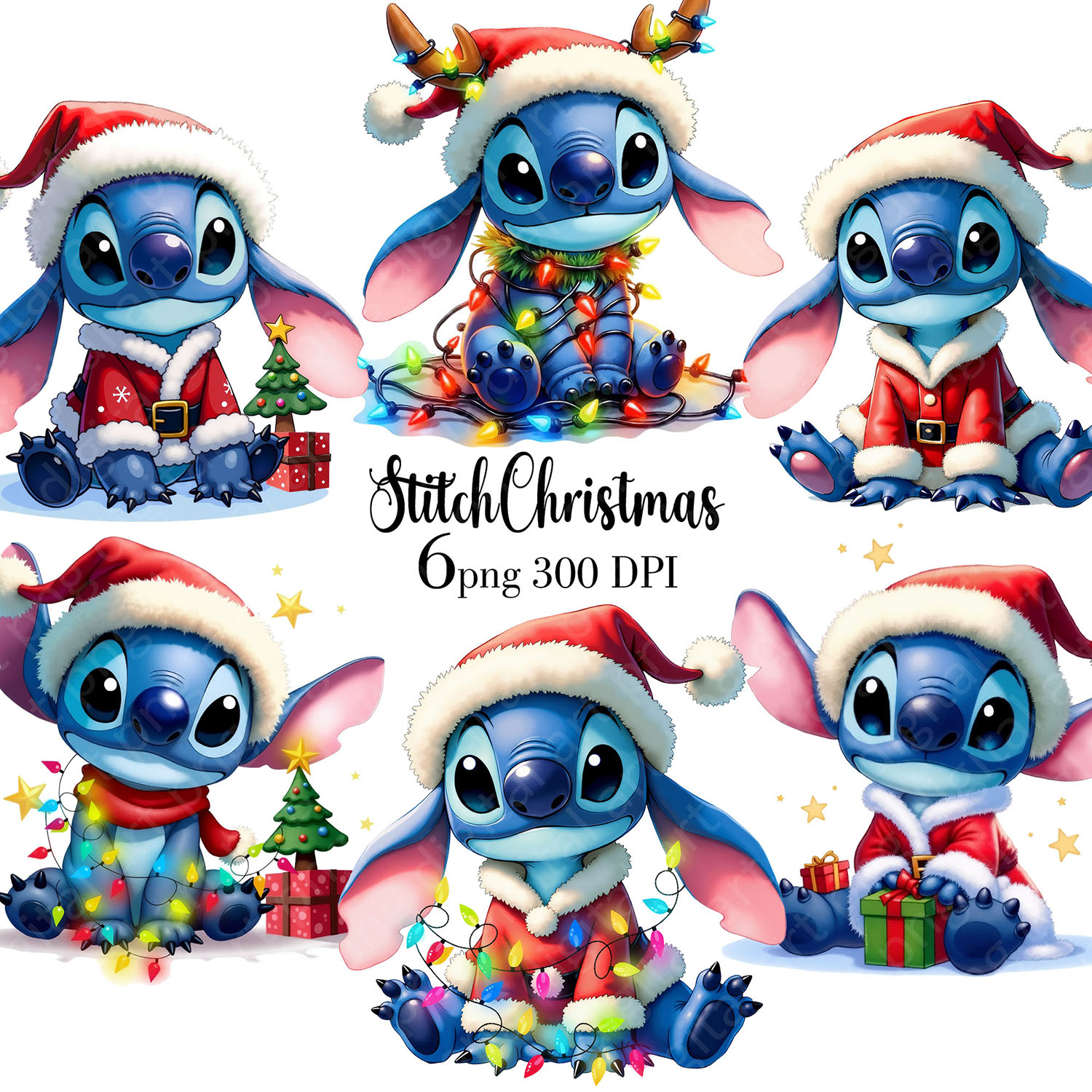 Christmas Stitch PNG Prints - ArtHappyStore