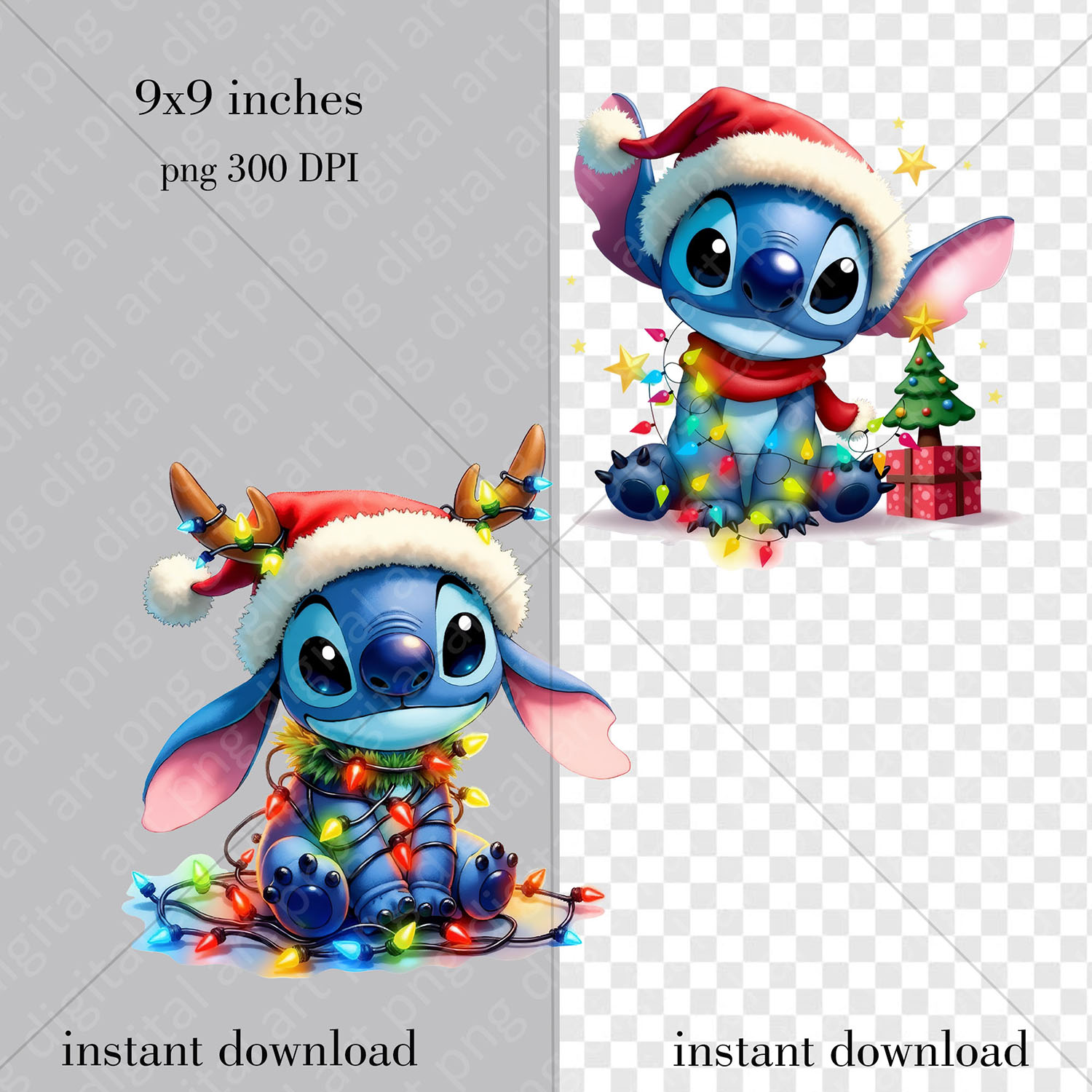 Christmas Stitch PNG Prints - ArtHappyStore