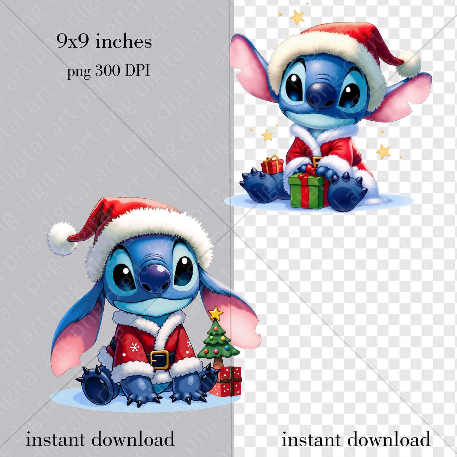 Christmas Stitch PNG Prints - ArtHappyStore