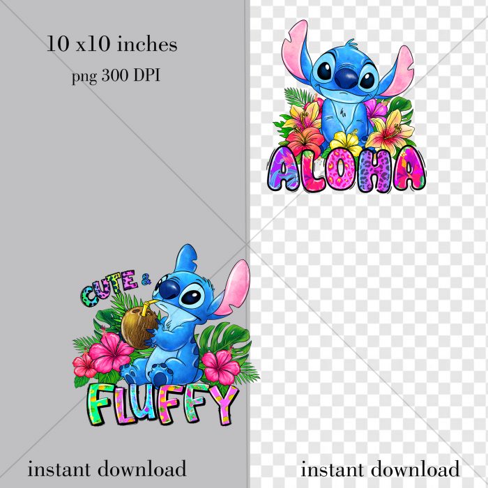 Lilo Stitch Sublimation Design, Aloha Stitch Print, Ohana Stitch png ...