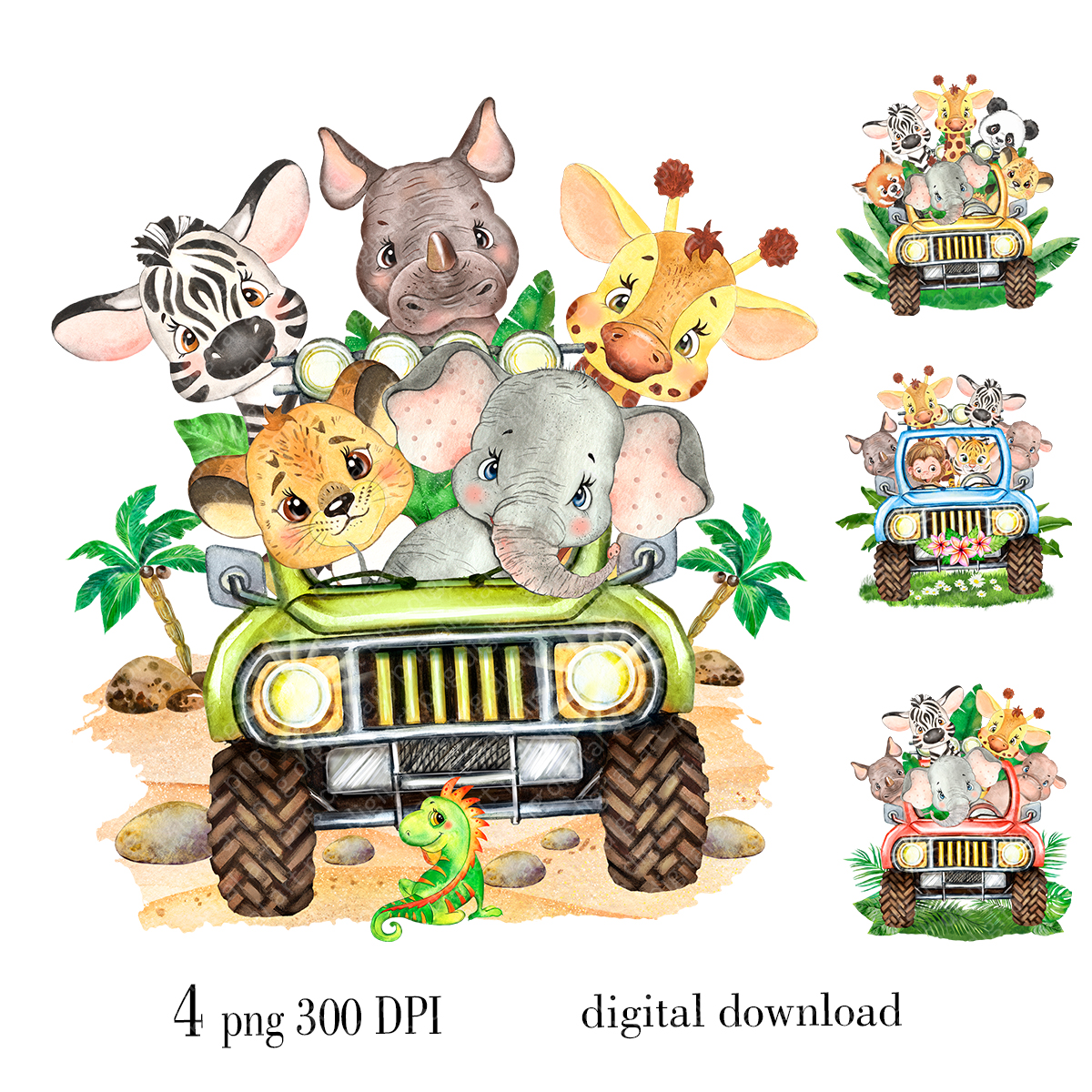 Safari jeep, Safari Animals, Jungle Car, baby safari animals ...